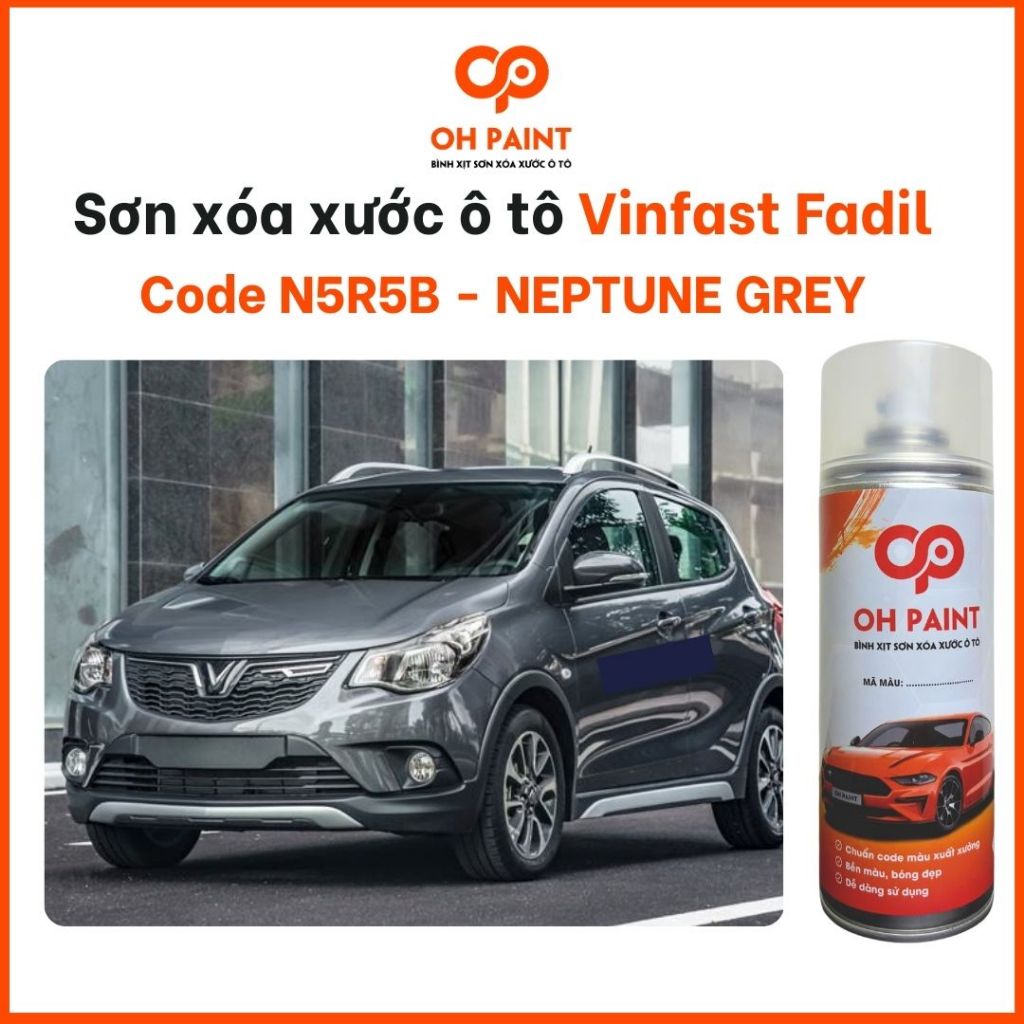 Sơn Xịt Xóa Vết Xước Cho Xe VINFAST FADIL Màu XÁM LÔNG CHUỘT code N5R5B ...