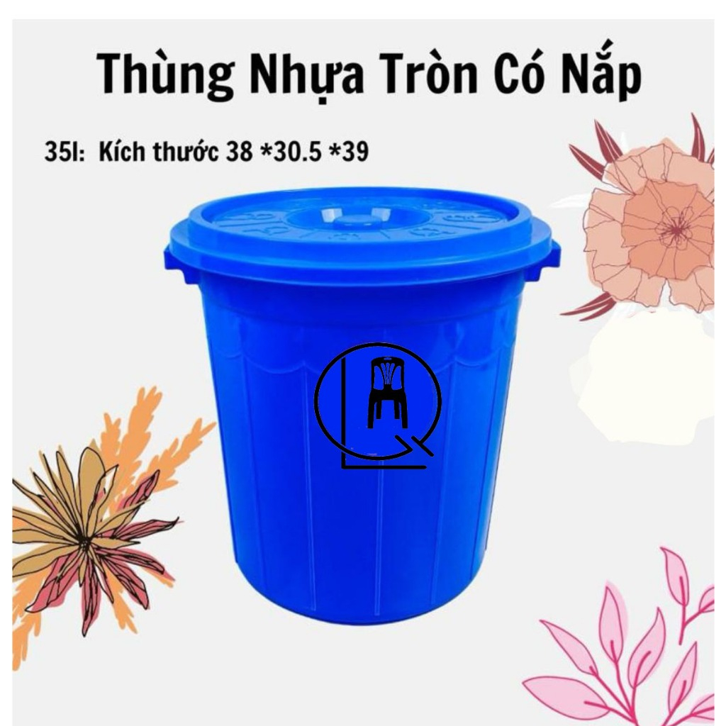 Thùng nhựa tròn đựng nước ( Nhựa Việt Nhật) các cỡ 25L, 35L, 50L, 60L, 80L, 120L, 160L, 180L ...