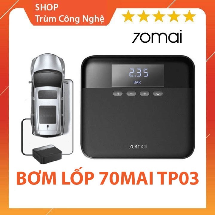 Bơm lốp ô tô 70mai TP03 Nhỏ Gọn Mini Bơm Khoẻ - Bơm 70mai tp03 Tự Ngắt | Shopee Việt Nam