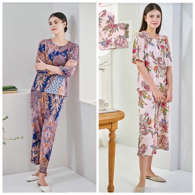 [MẸ và BÀ] Bộ quần áo nữ xuất dư Hàn Quốc mặc nhà, bộ ngủ nữ size 55 66 77 88 (4màu) | Shopee ...