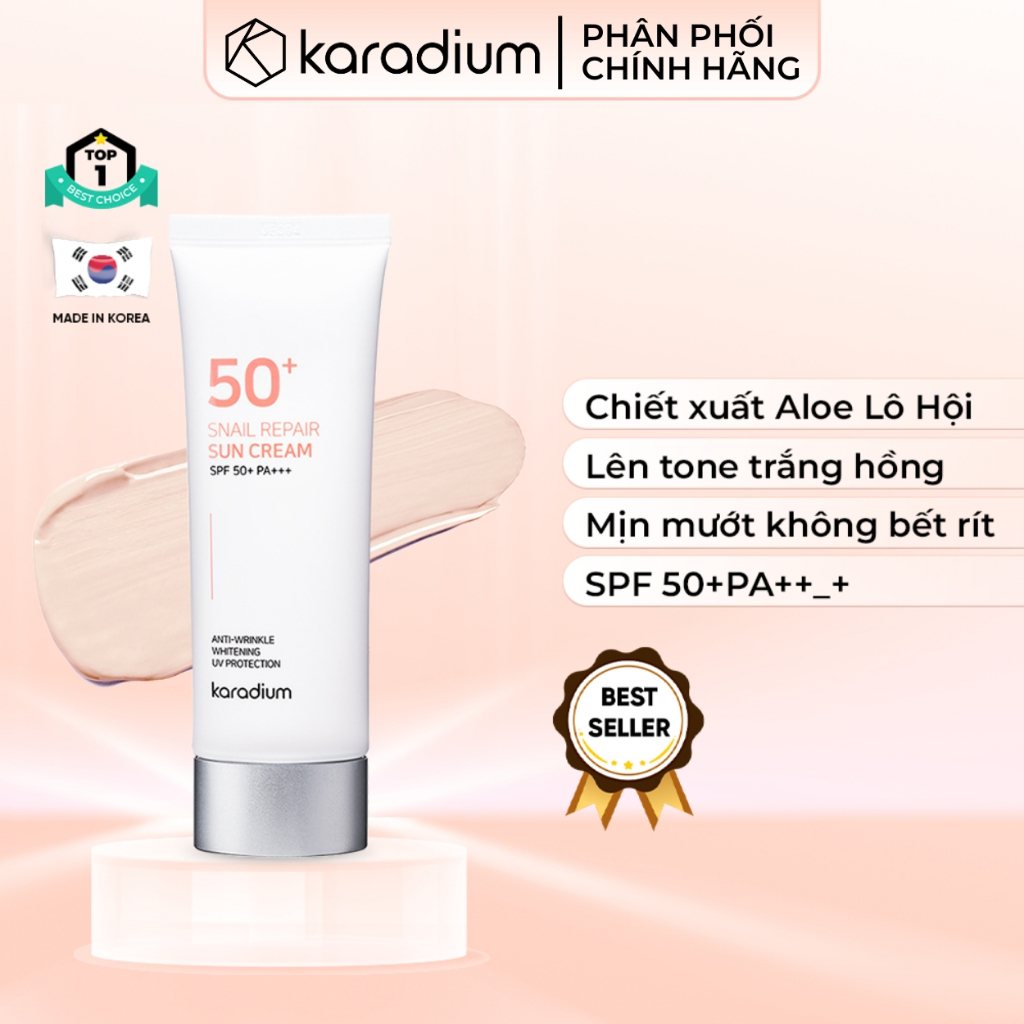 Kem chống nắng KARADIUM Sun Snail Repair Suncream Spf50+ PA+++ KCN ...