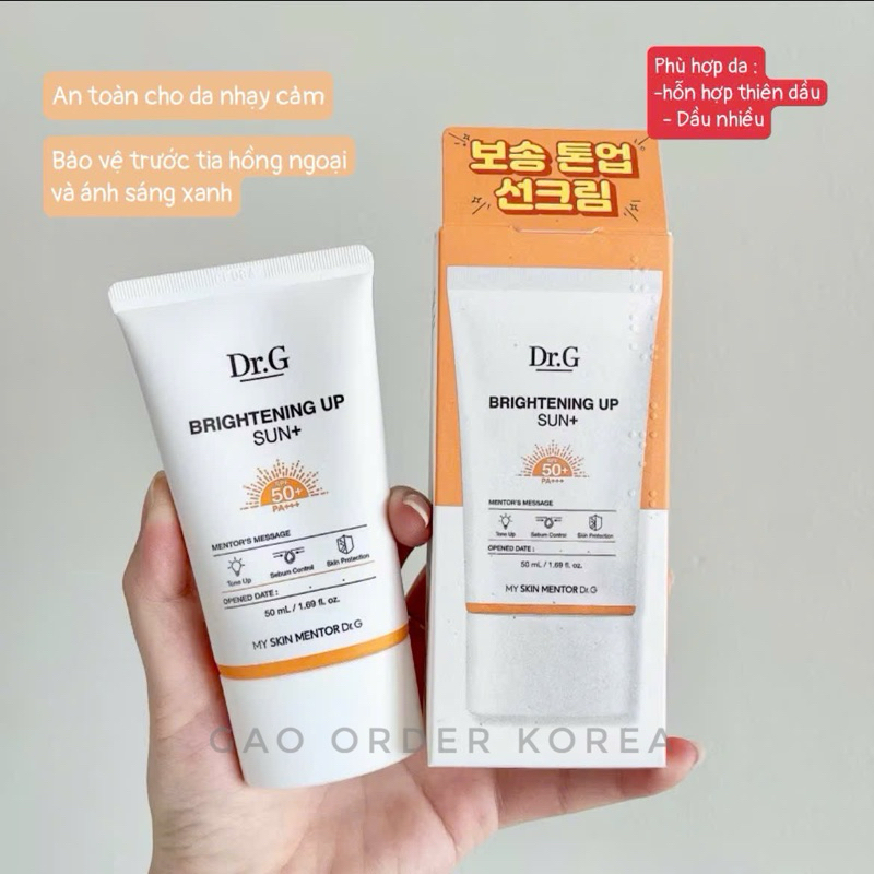 Kem chống nắng Dr.G Brightening Up Sun+ SPF50 PA+++ - Bản Cam | Shopee Việt Nam