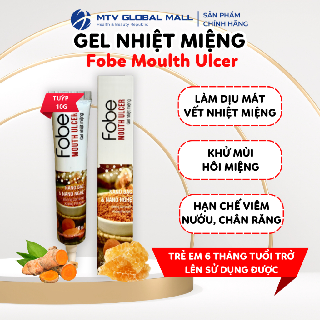 Gel Nhiệt Miệng Fobe Mouth Ulcer Giúp Giảm Nhiệt Miệng Nhanh Chóng 10g ...