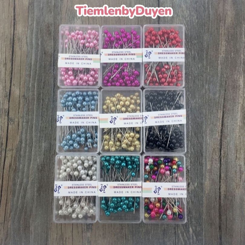 Hộp 100 Kim Gim Giữ Cố Định Vải Tiện Dụng ( màu lộn xộn ) | Shopee Việt Nam