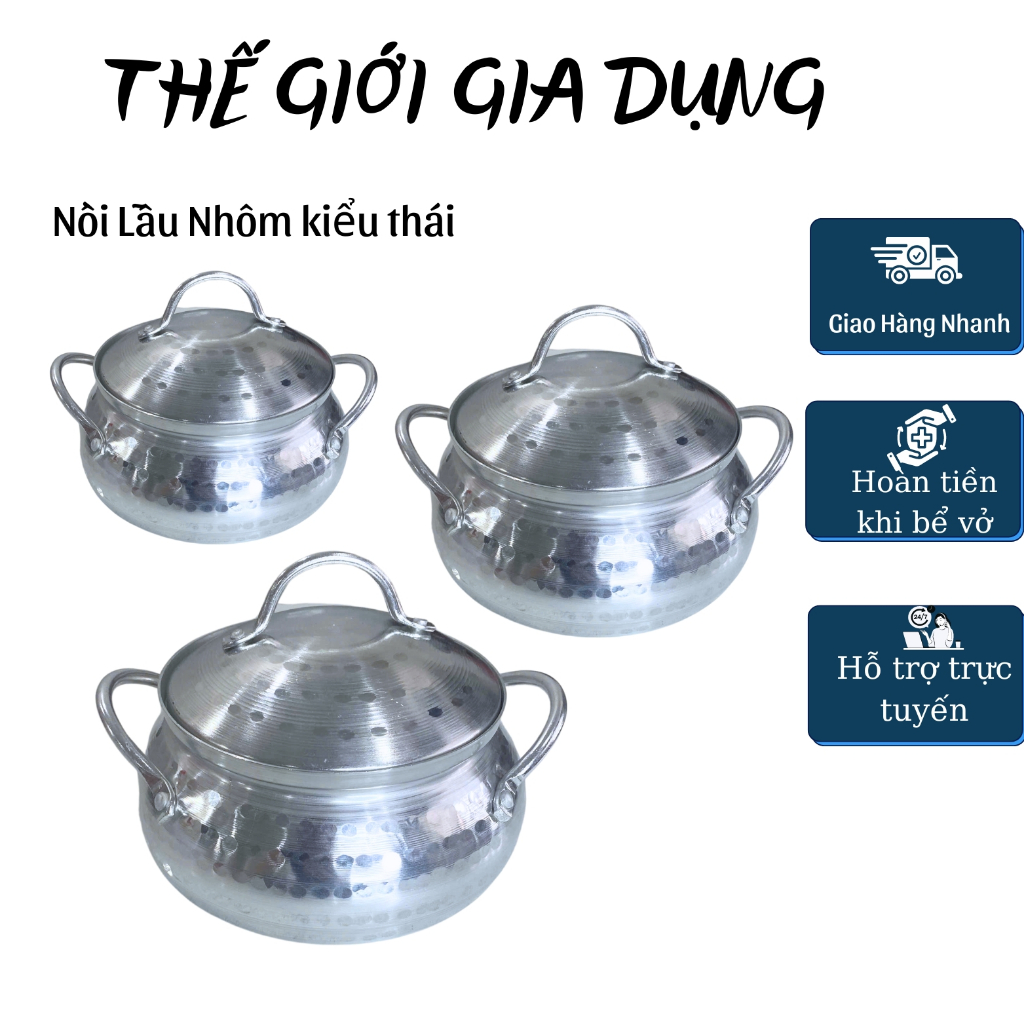 Nồi Nấu Lẩu Thái-Nồi Nhôm Gò Nấu Lẩu-Nồi Nhôm Nấu Ăn Tiện Lợi | Shopee ...