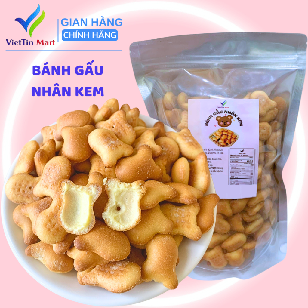 Bánh Gấu Nhân Kem VIETTIN MART 250g | Shopee Việt Nam
