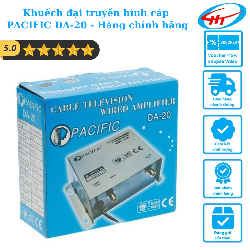 (BH 3 Tháng) Khuếch đại truyền hình cáp PACIFIC DA-20 - Hàng chính hãng ...
