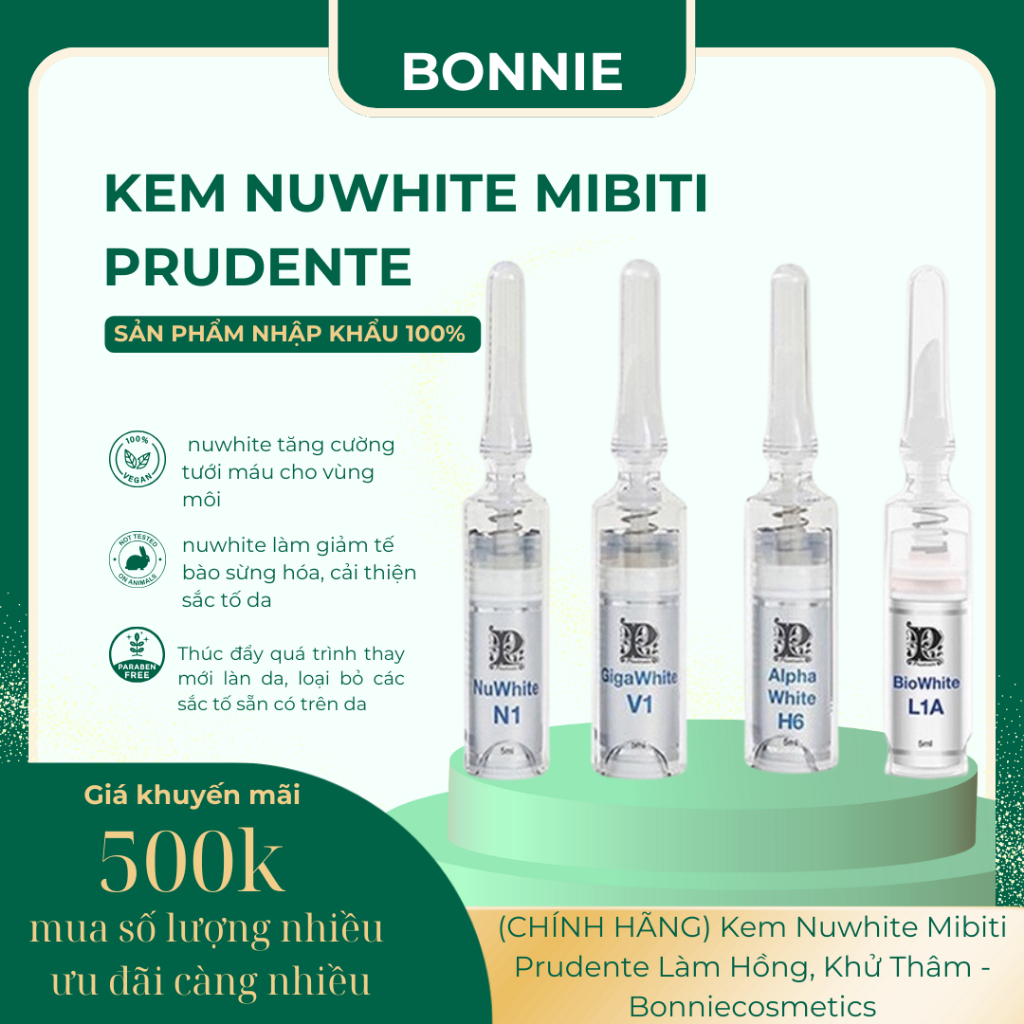 (CHÍNH HÃNG) Kem Nuwhite Mibiti Prudente Làm Hồng, Khử Thâm | Shopee Việt Nam