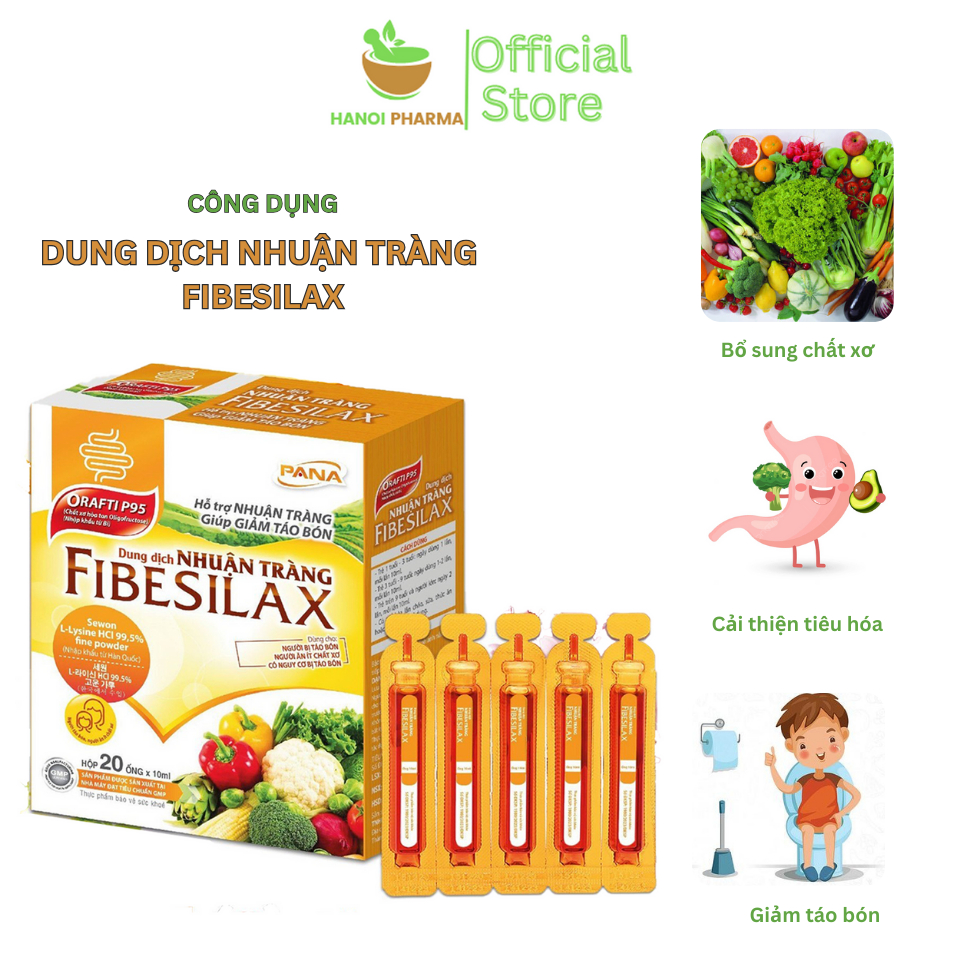 Ống uống nhuận tràng FIBESILAX bổ sung chất xơ hòa tan giảm táo bón ...