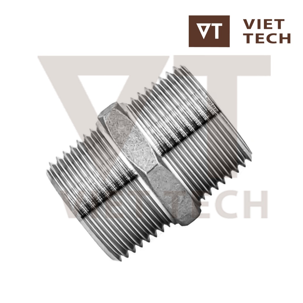 Kép ren inox 13, 17, 21, 27, 34 - Hai đầu nối ren ngoài inox 201 - DN8 ...