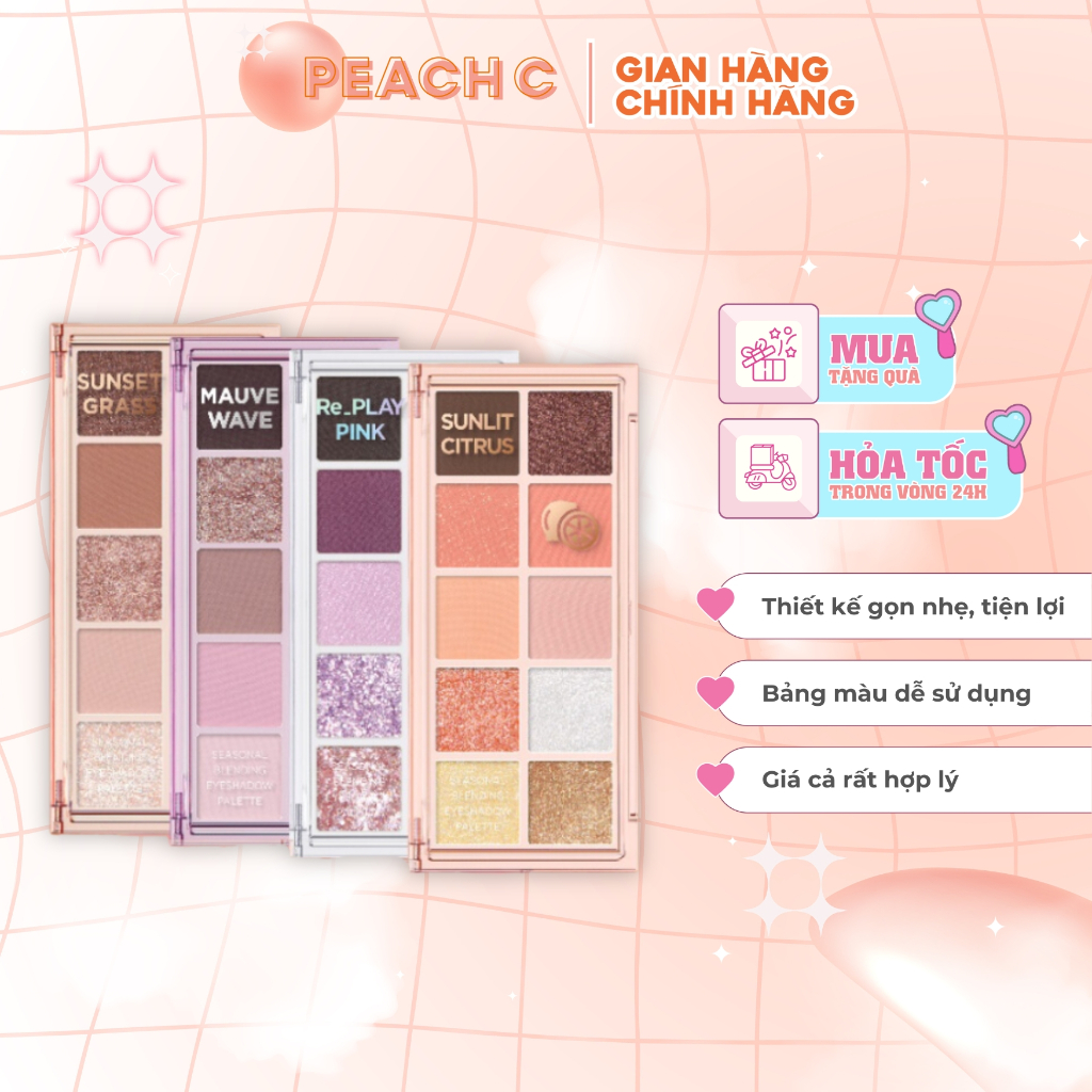 (Đủ 4 Màu Siêu HOT) Bảng phấn mắt PEACH C Seasonal Blending Eyeshadow ...