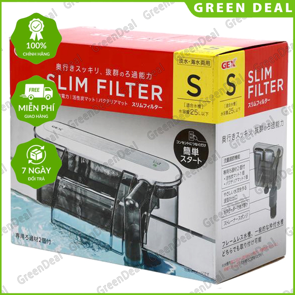 [BH 06 tháng ] GEX - Slim Filter S | Máy lọc thác dạng mỏng, yên tĩnh, bền bỉ cho hồ cá thủy ...