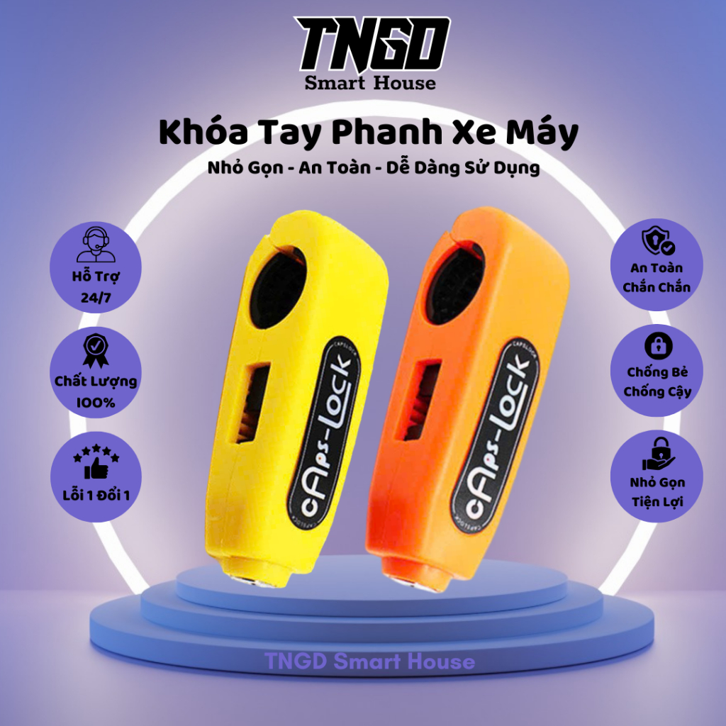 Khóa tay phanh chống trộm xe máy, xe đạp TNGD Smart House, Chất liệu ...
