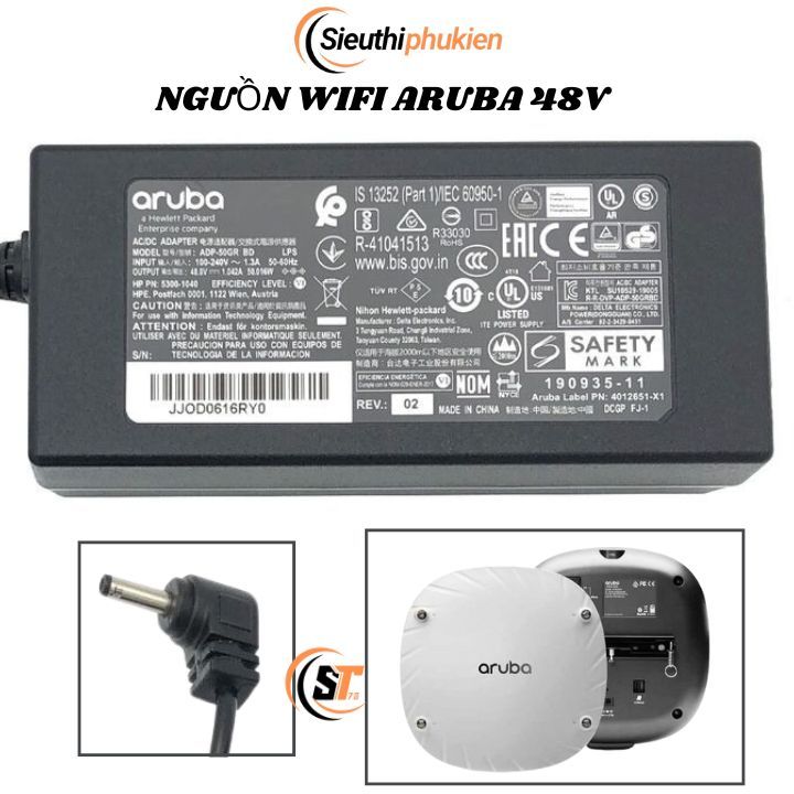 Adapter nguồn cho thiết bị wifi Aruba 48v chân nhỏ, nguồn wifi gắn trần ...