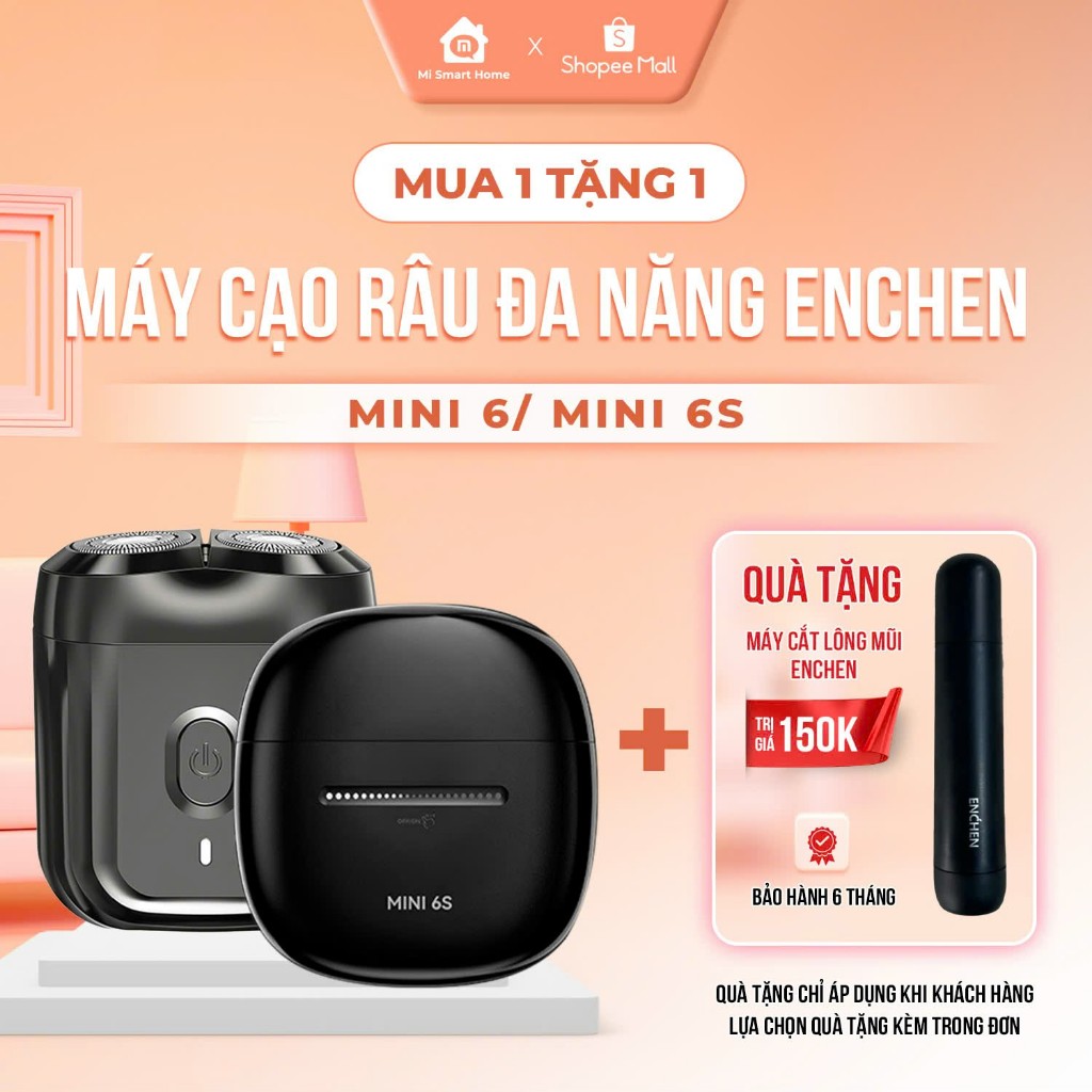 Máy cạo râu Enchen Mini 6, Mini 6S và K8 -Lưỡi dao kép siêu mỏng, chống ...
