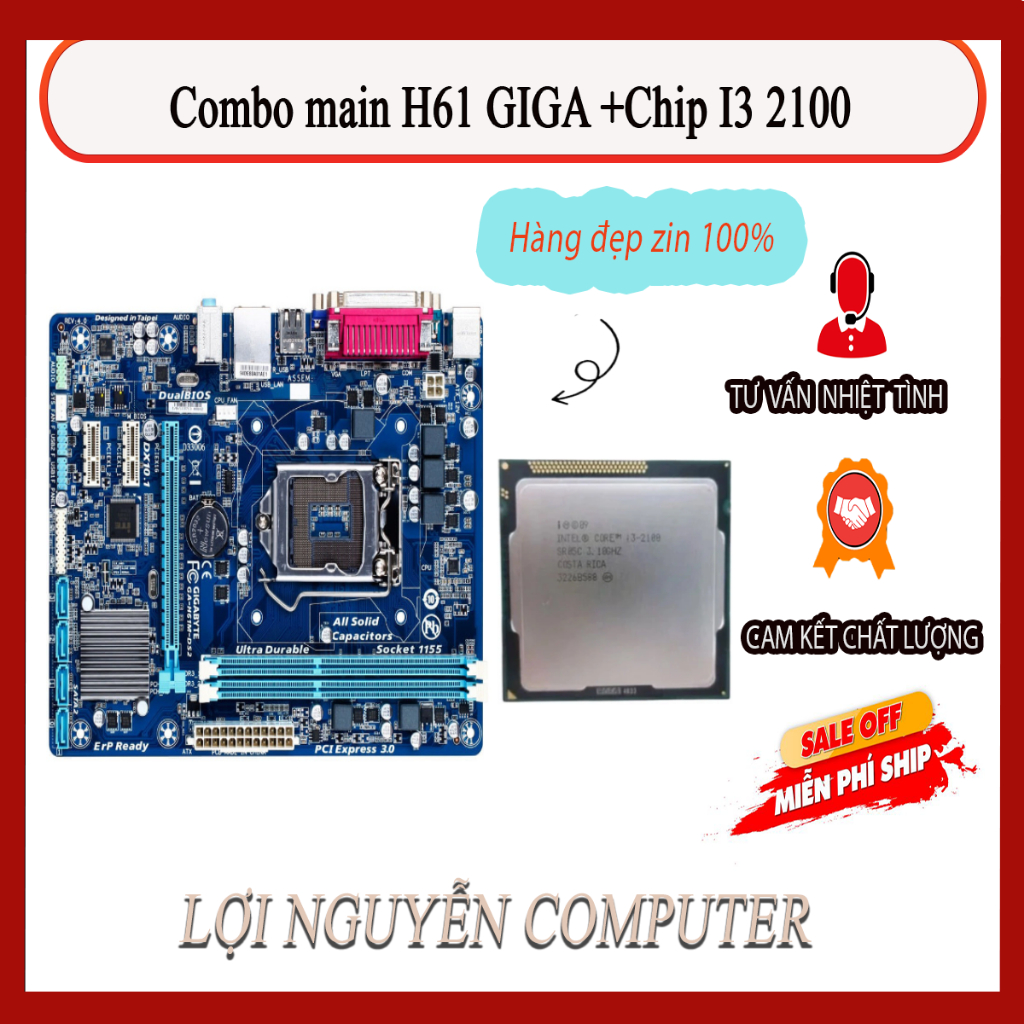Combo main H61 GIGA +Chip i3 2100 2ND | Shopee Việt Nam