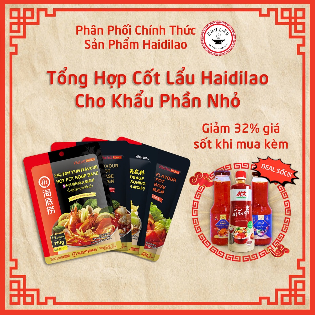 (HÀNG MỚI) Cốt Lẩu Haidilao cho Khẩu Phần Nhỏ Từ 1 - 2 Người Vị Tomyum, Cà Chua | Shopee Việt Nam