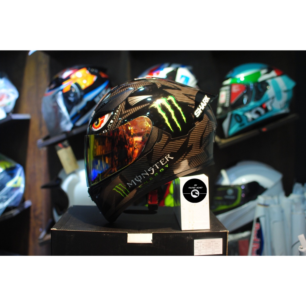 Mũ bảo hiểm Fullface Royal M138 Shark Monster bạc đen - Shark Race R ...