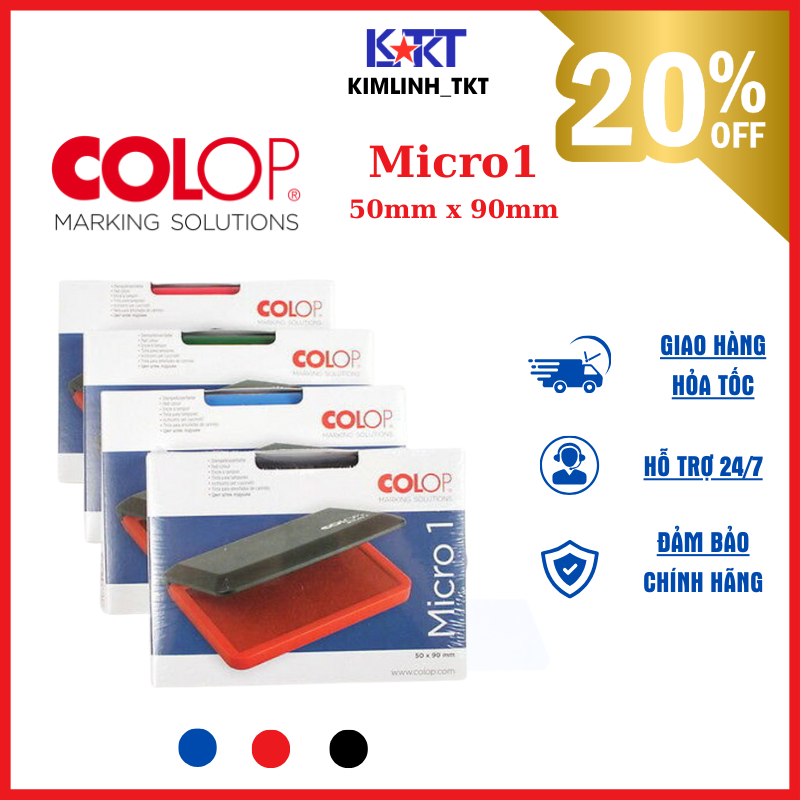 Tampon/Khay Mực Dấu/ Hộp Mực Dấu Colop Micro 1, Chính Hãng, Kích Thước: 50mm x 90mm | Shopee ...