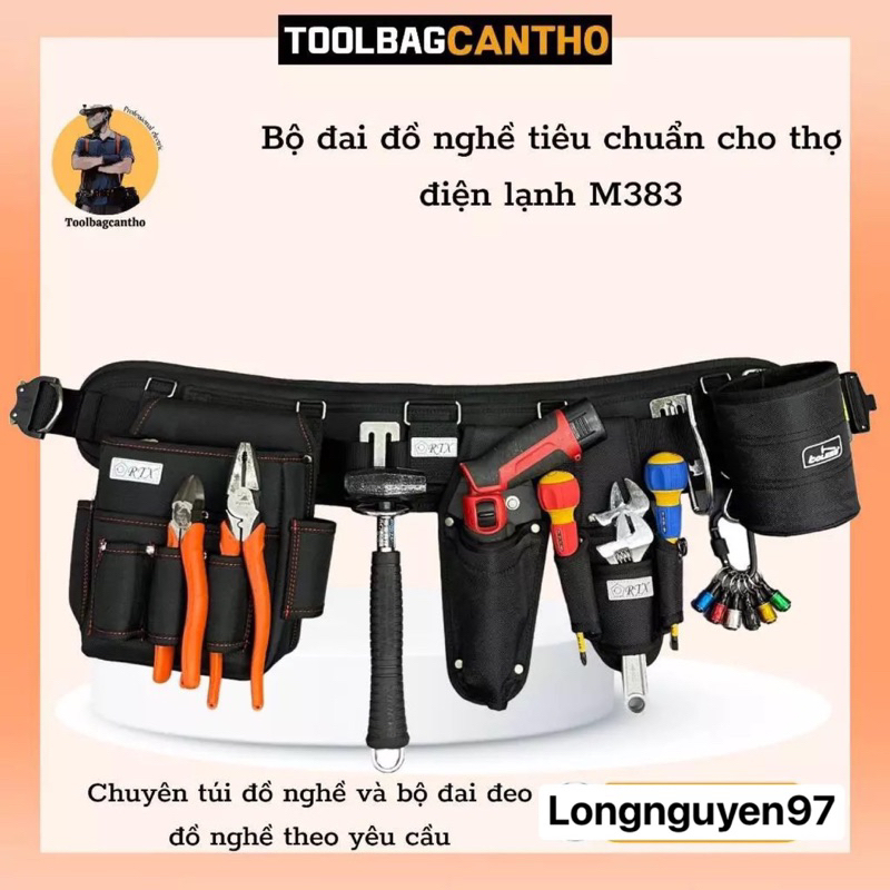 Bộ đai đồ nghề tiêu chuẩn cho thợ điện lạnh M383 | Shopee Việt Nam