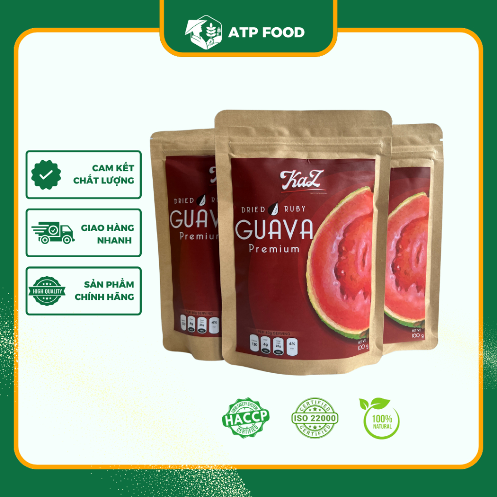 Ổi Ruby Sấy Dẻo Kaz, Ổi Hồng, Gói 100g, Không Chất Bảo Quản, Ăn Vặt ...