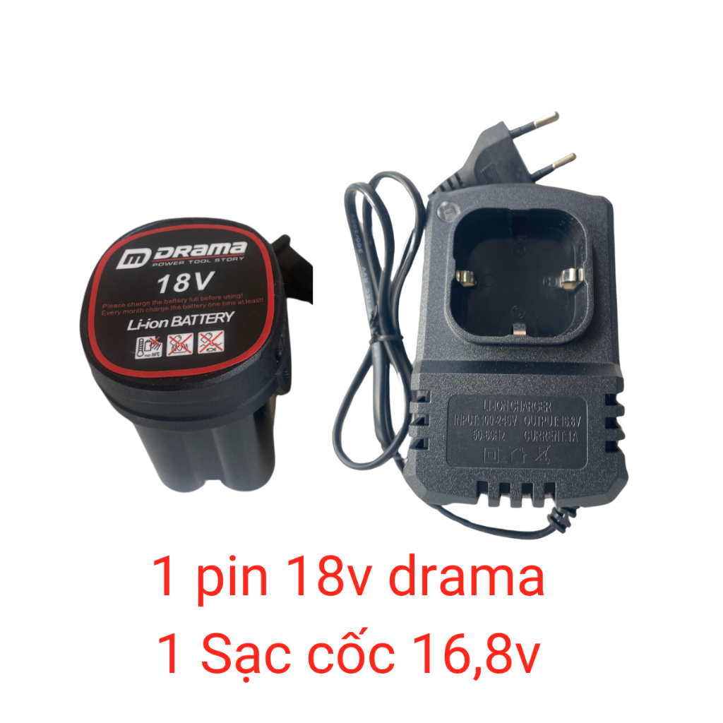 Pin 16,8V,18V , Pin 4 cell và Dock Sạc 16,8V DRAMA Chuyên Dự Phòng Và ...