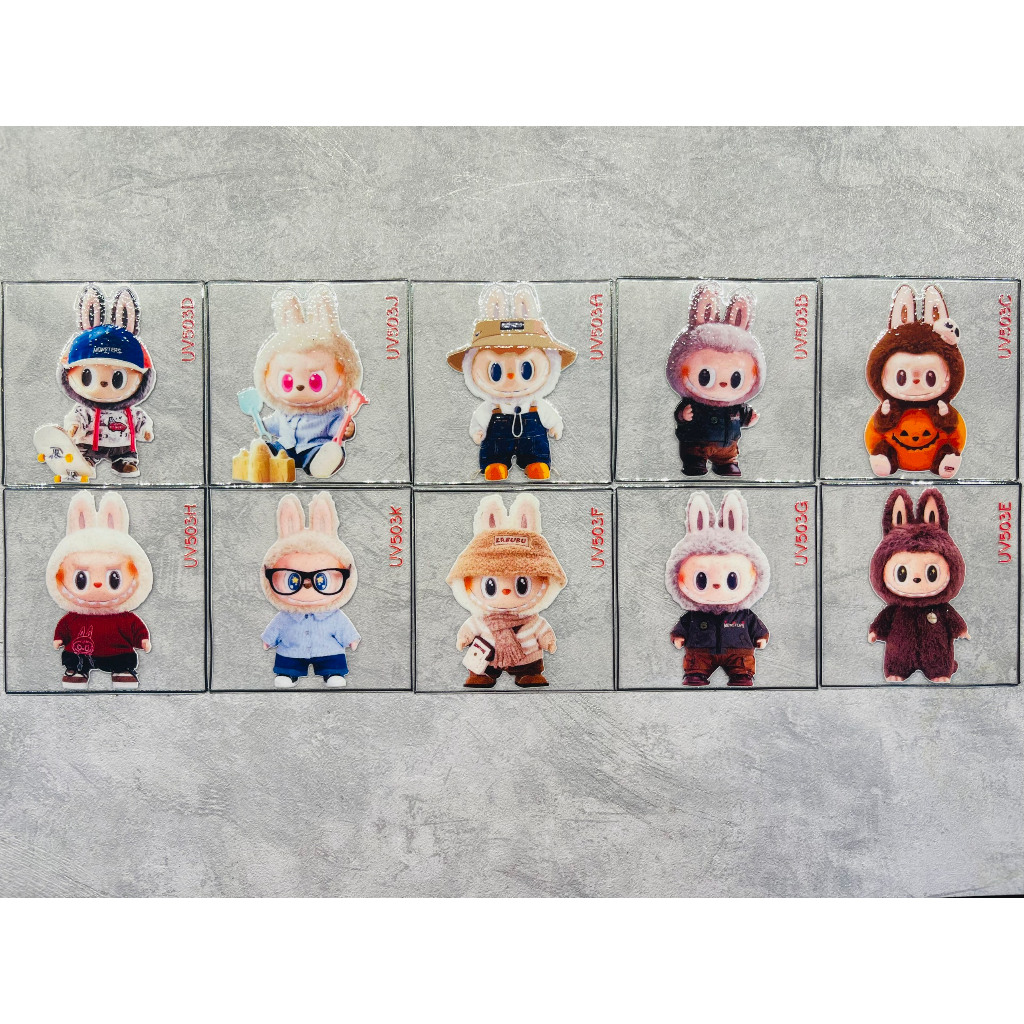 Decal uv labubu trang trí xe - điện thoại - laptop - máy tính - nón ...