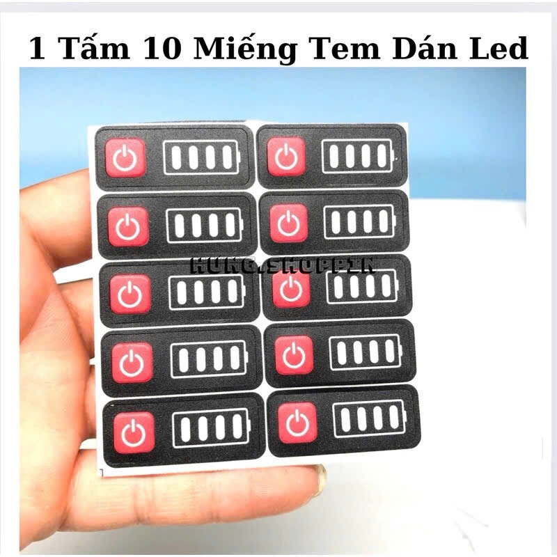 Tem Dán Led Pin ( 1 Tấm 10 Miếng ) | Shopee Việt Nam