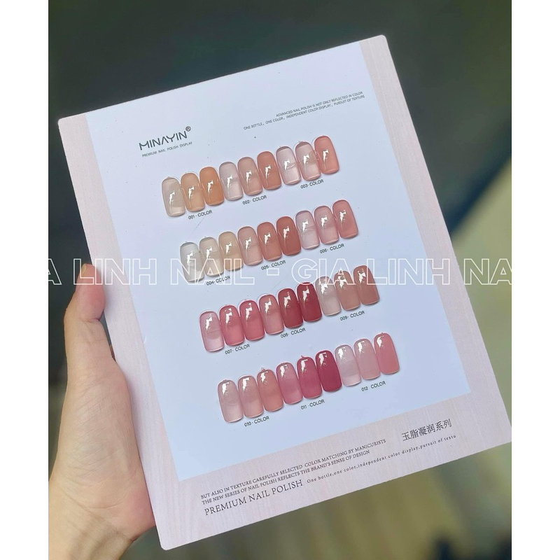 Set sơn gel thạch đục Minayin 12 chai ( kèm bảng màu ) | Shopee Việt Nam