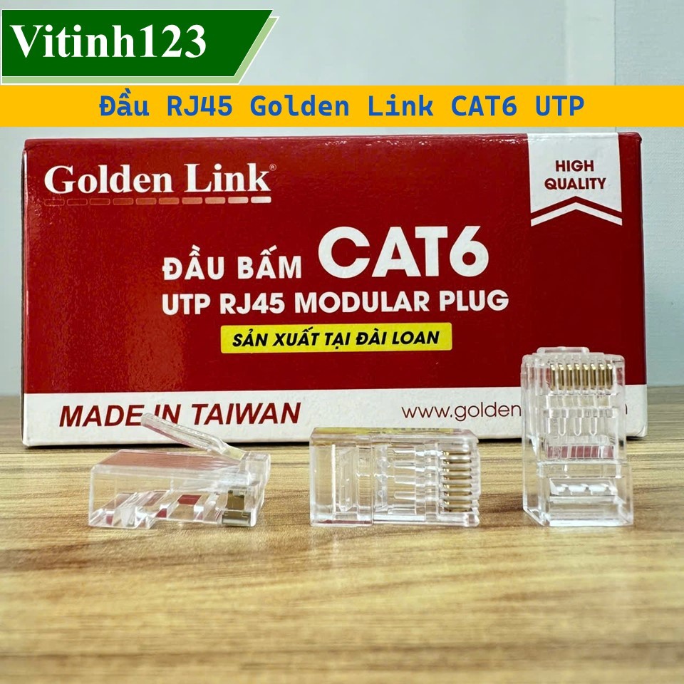 Đầu RJ45 Golden Link CAT5 UTP, Golden Link CAT6 UTP | Shopee Việt Nam