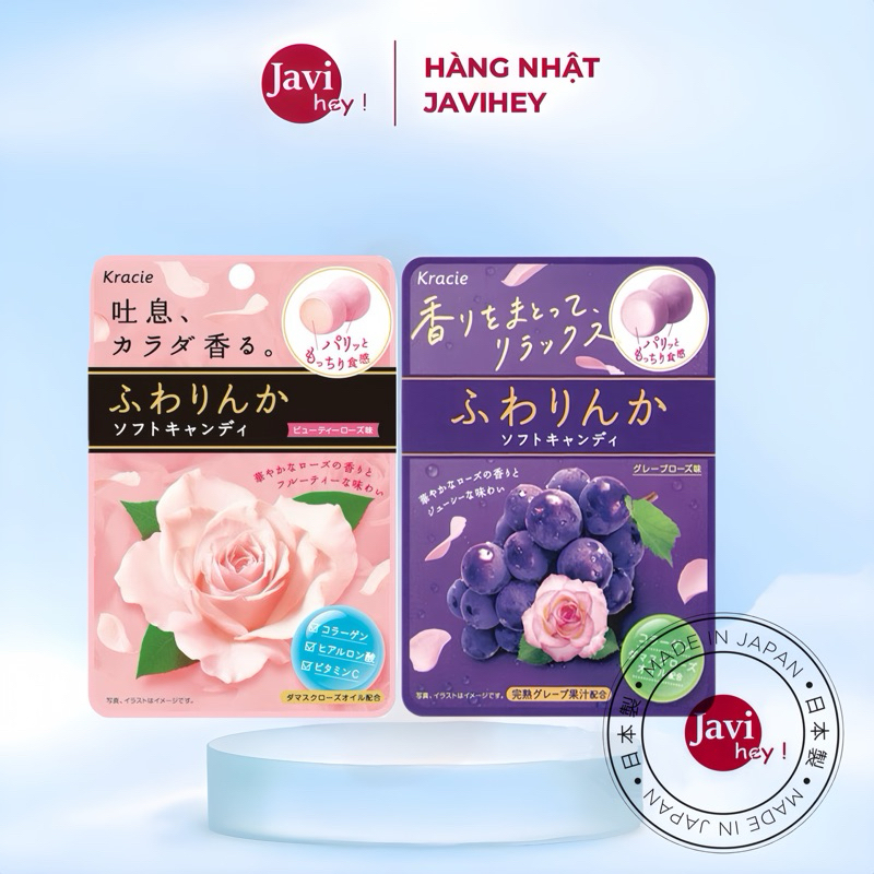 Kẹo Hoa Hồng Collagen Kracie Thơm Cơ Thể Nhật Bản 32g - Gói 10 viên | Shopee Việt Nam