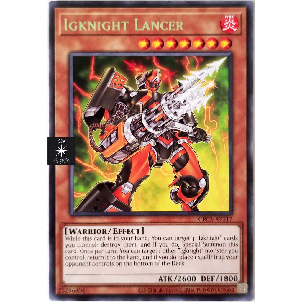 [BaK Yu-Gi-Oh!] [Thẻ Bài Chính Hãng] Igknight Lancer |AE| Rare | Shopee Việt Nam