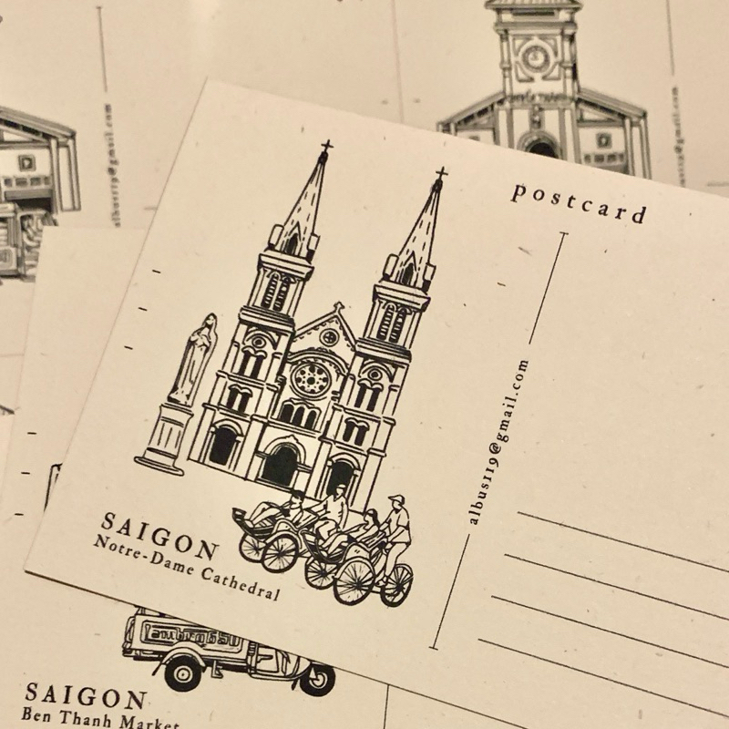 Bộ Postcard Saigon | Bưu Thiếp Sài Gòn 10x14cm | albus119 | Shopee Việt Nam