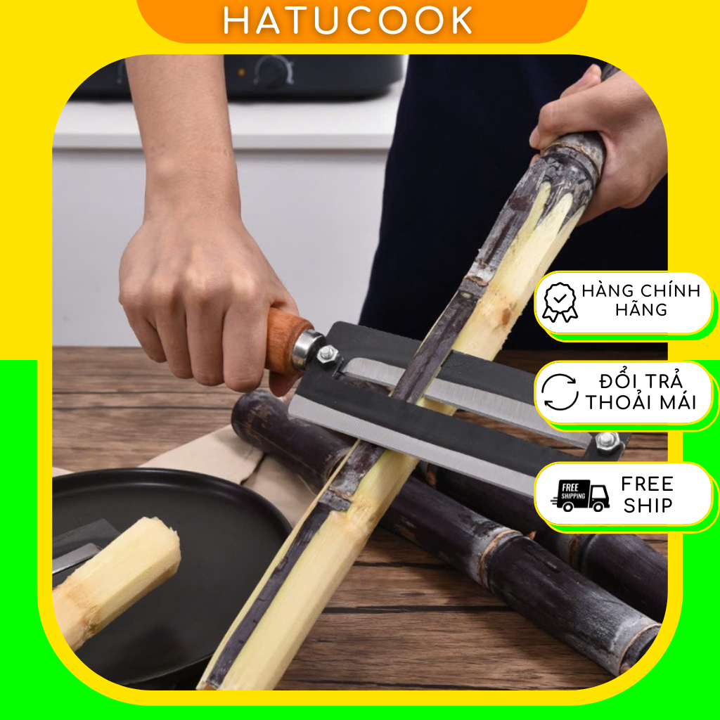 Dao dóc mía, Dao gọt mía HATUCOOK lưỡi dao róc mía sắc bén ,độ cứng cao, tay cầm bằng gỗ chắc ...