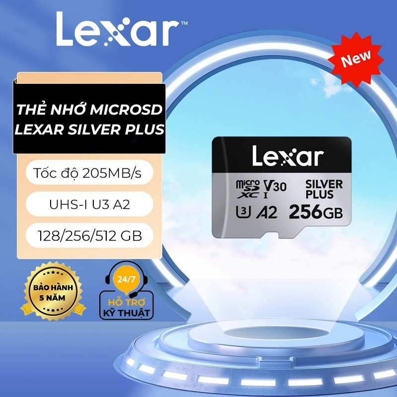 Thẻ nhớ microSD Lexar Silver Plus 128GB/ 256GB/ 512GB U3 A2 cao cấp ...