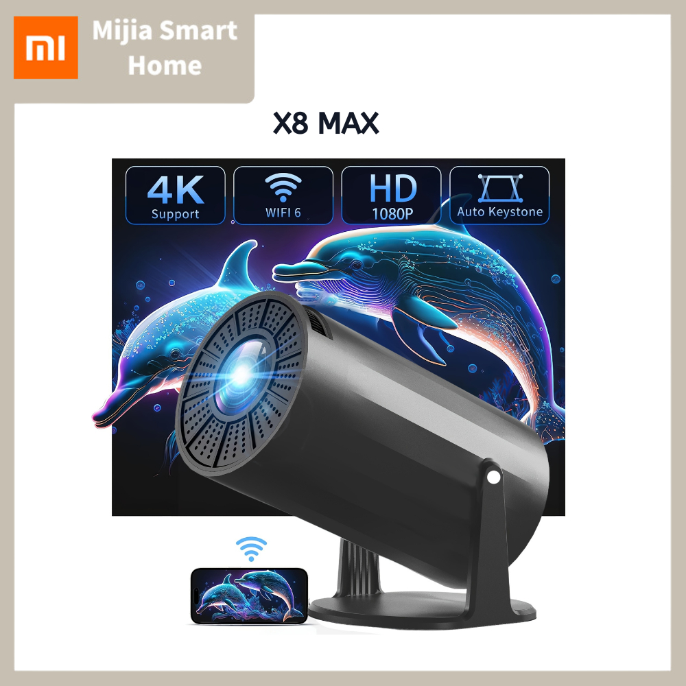 Máy chiếu mini 4K-X8max Chính hãng MONOZ VIỆT NAM - Full HD Android 11. ...