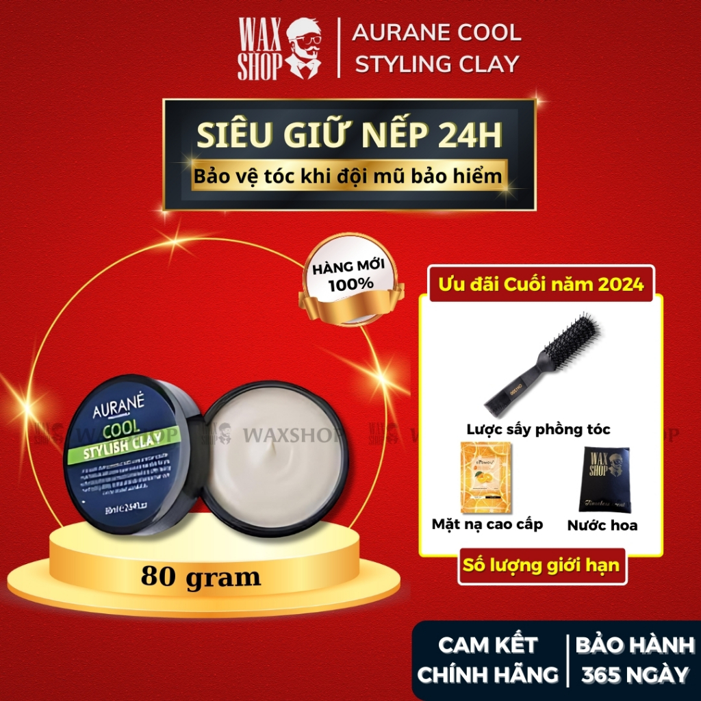 Sáp vuốt tóc nam cao cấp Aurane Cool Stylish Clay 80ml - 2 | Shopee ...