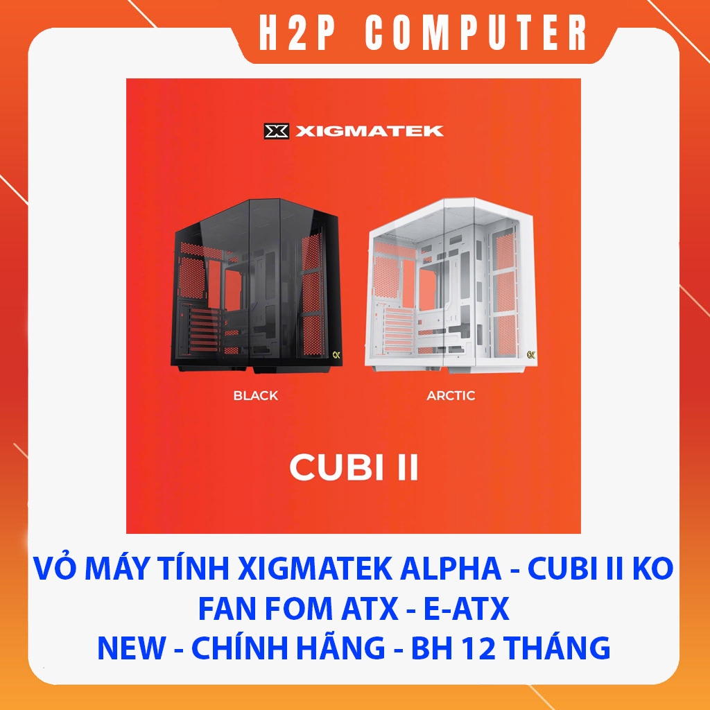 Vỏ case XIGMATEK CUBI II (eATX/Màu Đen - Trắng/ không fan) - New ...