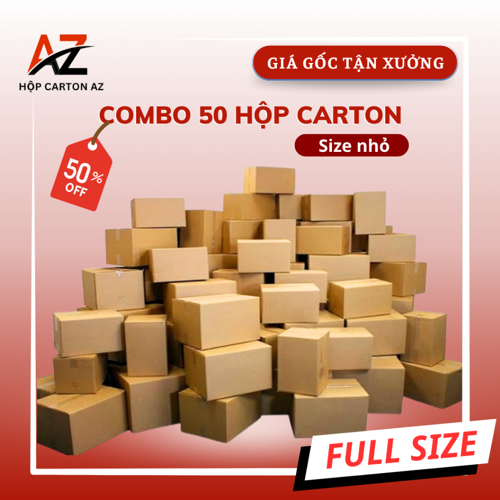 Combo 50 hộp carton size nhỏ giá tận xưởng nhiều kích thước - Hộp ...