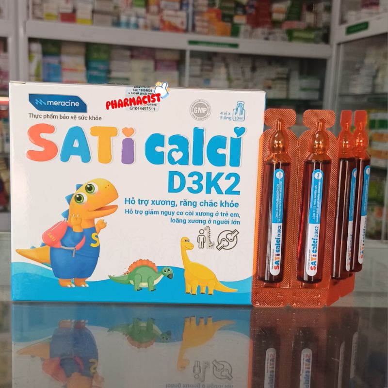 Bổ Sung Canxi Cho Bé Saticalci D3K2 hộp 20 ống | Shopee Việt Nam