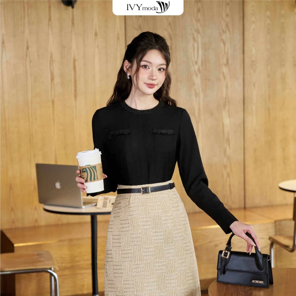 Áo sơ mi Lụa Muse nữ IVY moda MS 17M8851 | Shopee Việt Nam