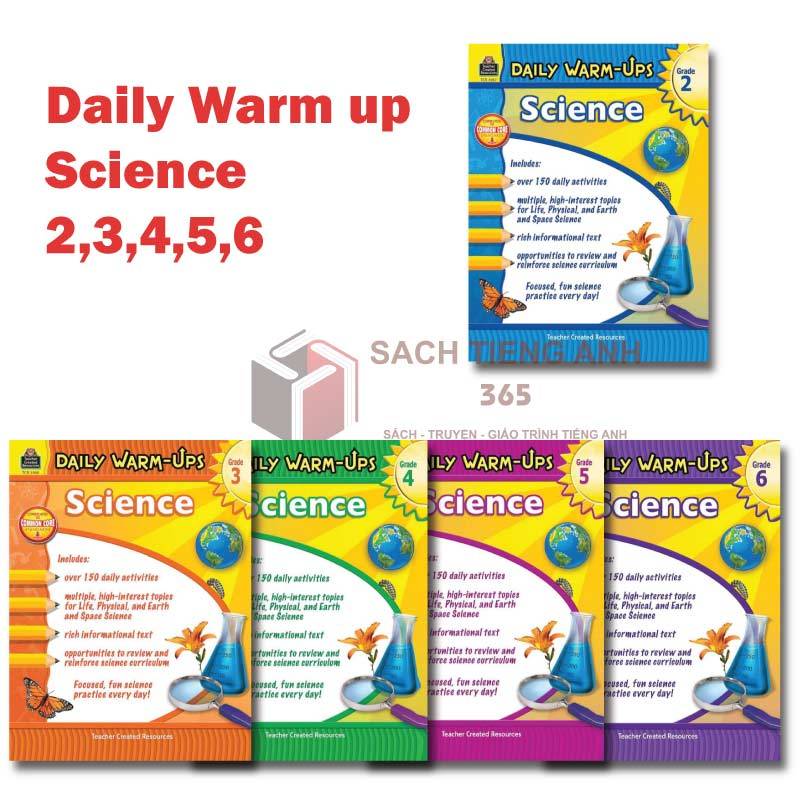 Sách - Daily Warm up Science ( Khoa Học ) - Grade 2,3,4,5,6 bản in khổ ...