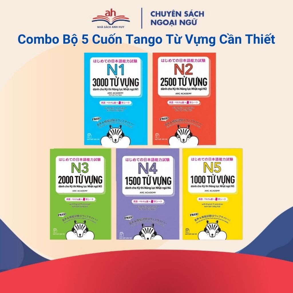 Sách tiếng Nhật - Combo Bộ 5 Cuốn Tango Từ Vựng Cần Thiết Cho Kỳ Thi ...