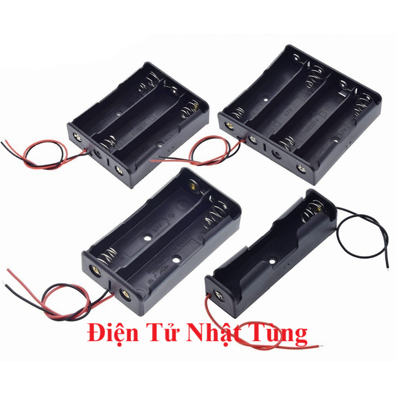 ĐẾ PIN 1CELL + 2 CELL + 3 CELL + 4 CELL 18650 NỐI TIẾP, ĐẾ PIN 18650 CÓ ...