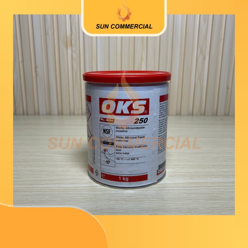 Mỡ bôi trơn chống dính ren, không chứa kim loại, màu trắng, OKS 250 1kg/hộp, Thương hiệu OKS ...