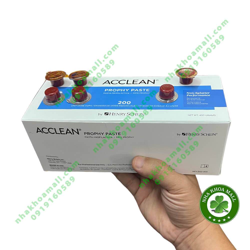 GÓI 10 CON LẺ - Sò đánh bóng cạo vôi Acclean prophy paste Henry schein ...