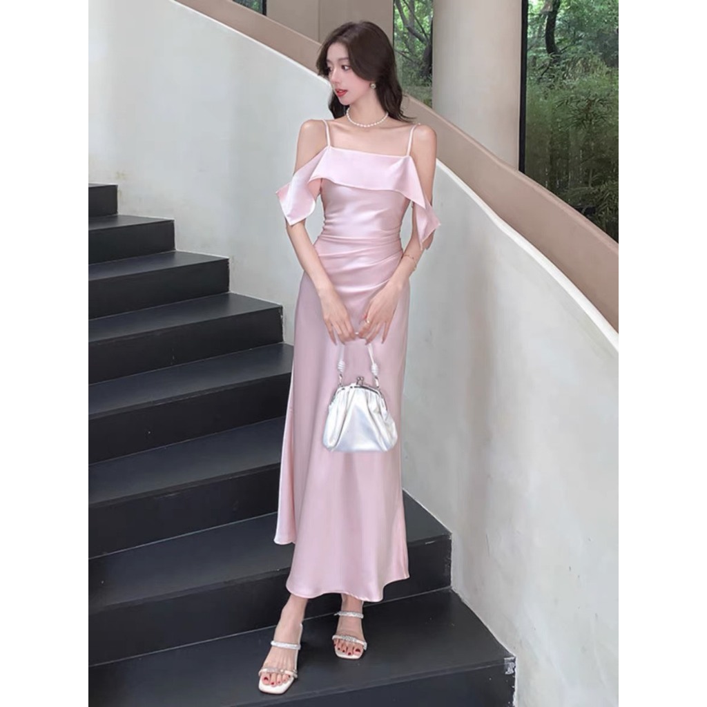 Đầm Lụa 2s Trễ Vai Dáng Dài Dự Tiệc Sang Trọng TH229 | Shopee Việt Nam