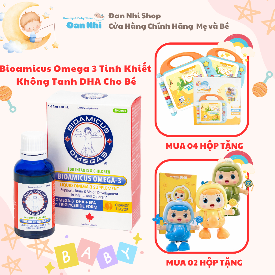 Bioamicus Omega 3 Tinh Khiết Không Tanh Bổ Sung DHA Giúp Bé Thông Minh ...