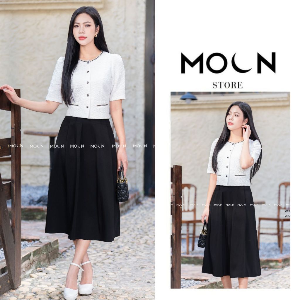 Áo khoác crop tay lỡ chất gấm xốp vân hoa trang trí bo viền sang chảnh ...