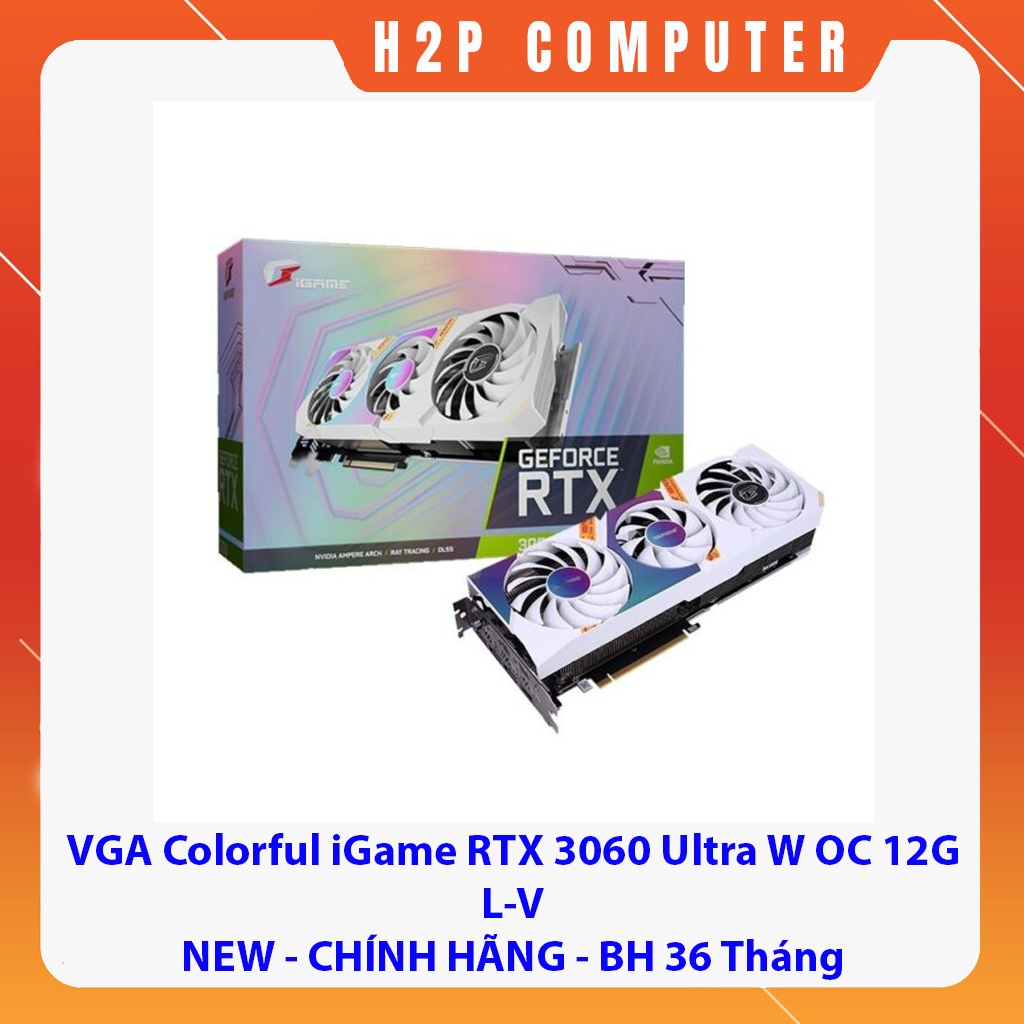 VGA Colorful iGame RTX 3060 Ultra W OC 12G L-V 3 Fan - Màu Trắng - New ...